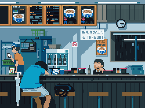 误入8 bit游戏界面，这些怀旧的像素风插画太治愈了