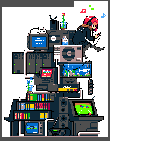 误入8 bit游戏界面，这些怀旧的像素风插画太治愈了