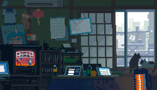误入8 bit游戏界面，这些怀旧的像素风插画太治愈了
